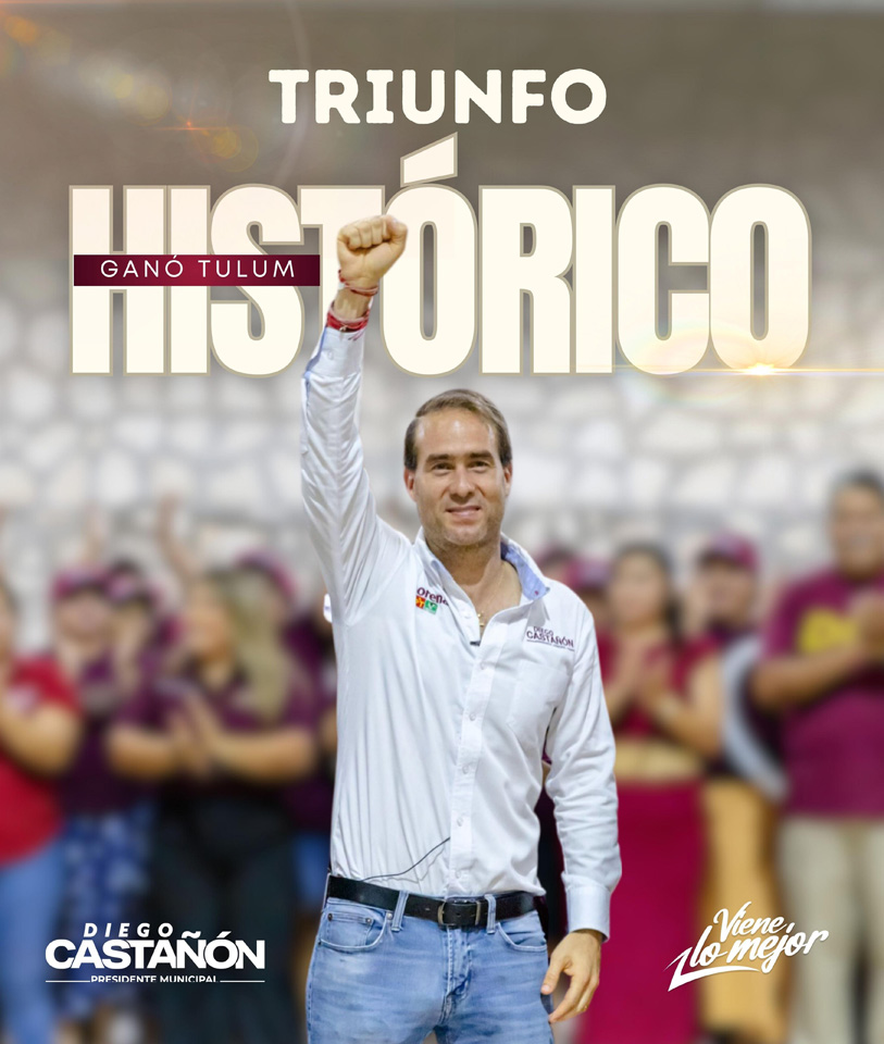 Diego Castañón celebra la victoria con simpatizantes y su equipo de campaña